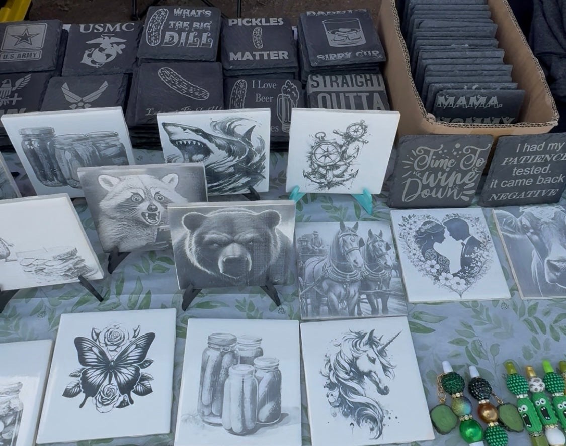 Custom Engraved Tiles - ceramic – Fun Tees and Things